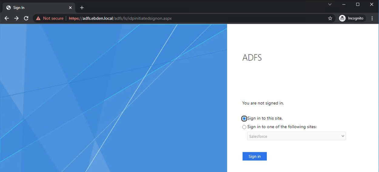 Setup Okta as IdP with ADFS (SP) – Dany Leclerc's Blog