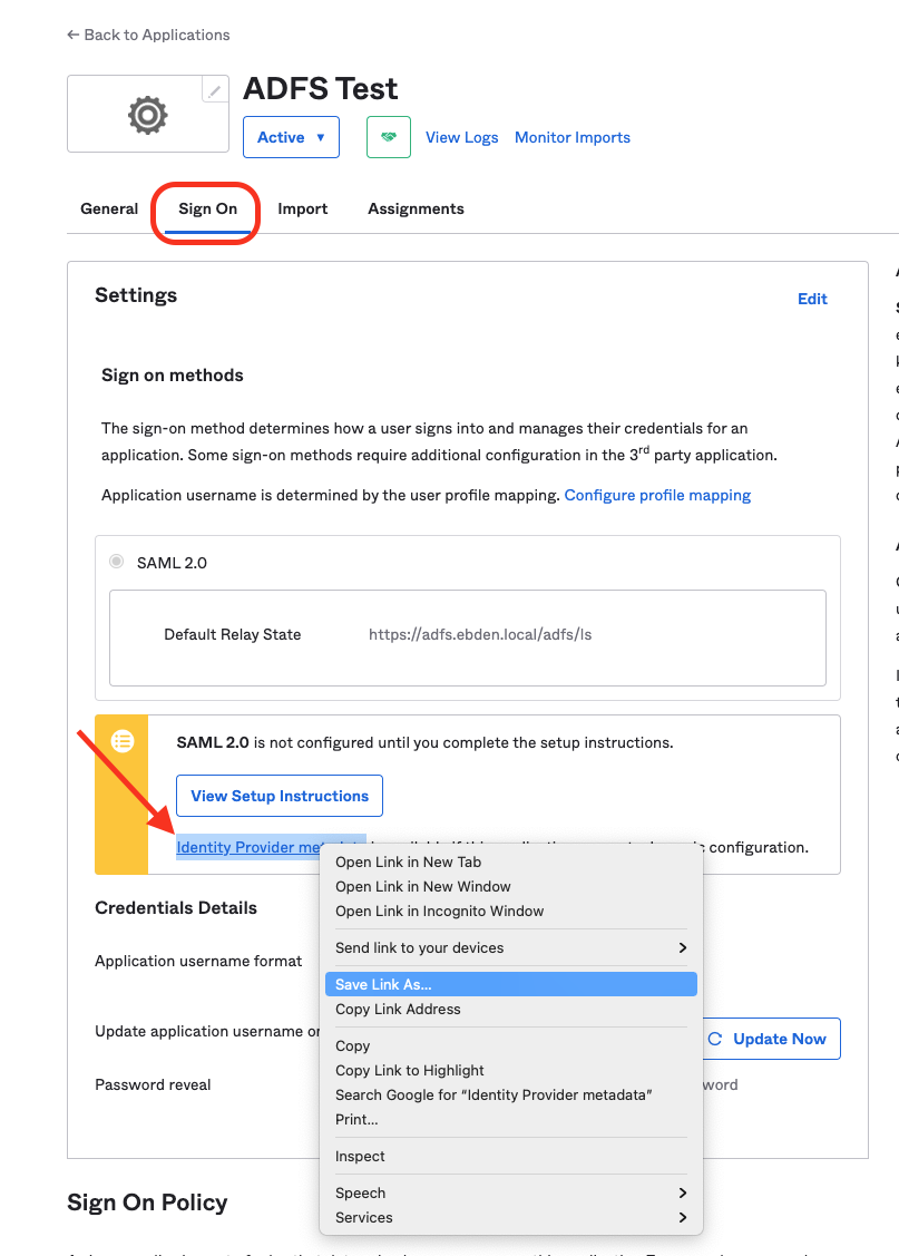 Setup Okta as IdP with ADFS (SP) – Dany Leclerc's Blog